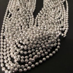 Jewelry | Vintage 2 Long Strands Of Silver Beading | Poshmark